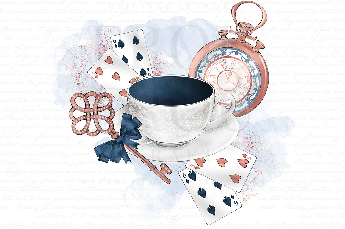 Alice In Wonderland Clipart Pastel Alice Clip Art Hand Drawn Etsy