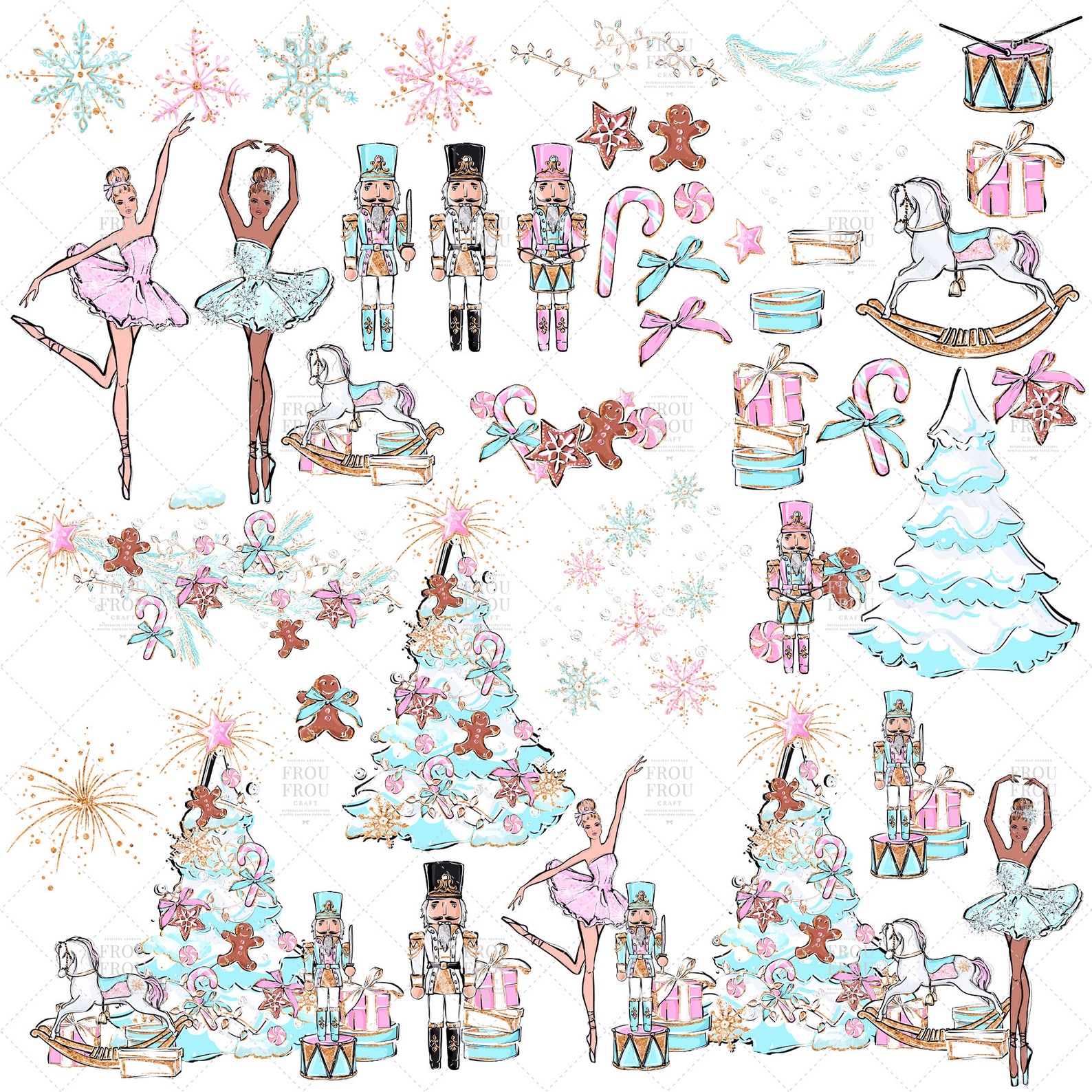 The Nutcracker Clipart, Cute Winter Christmas Clip Art, Fashion ...