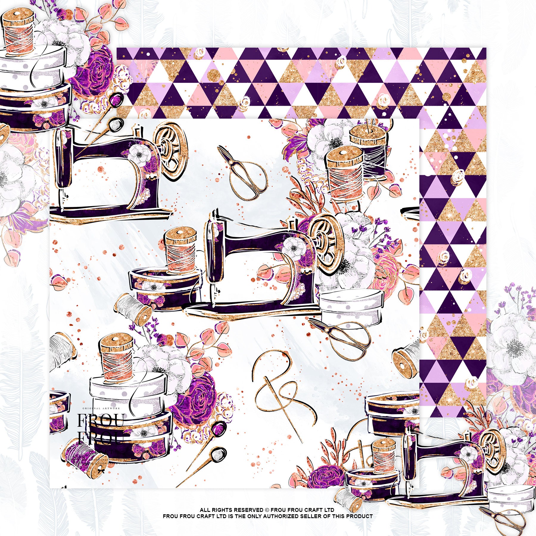 Sewing Digital Paper Pack Fashion Tailor Paper Pack Crafter | Etsy