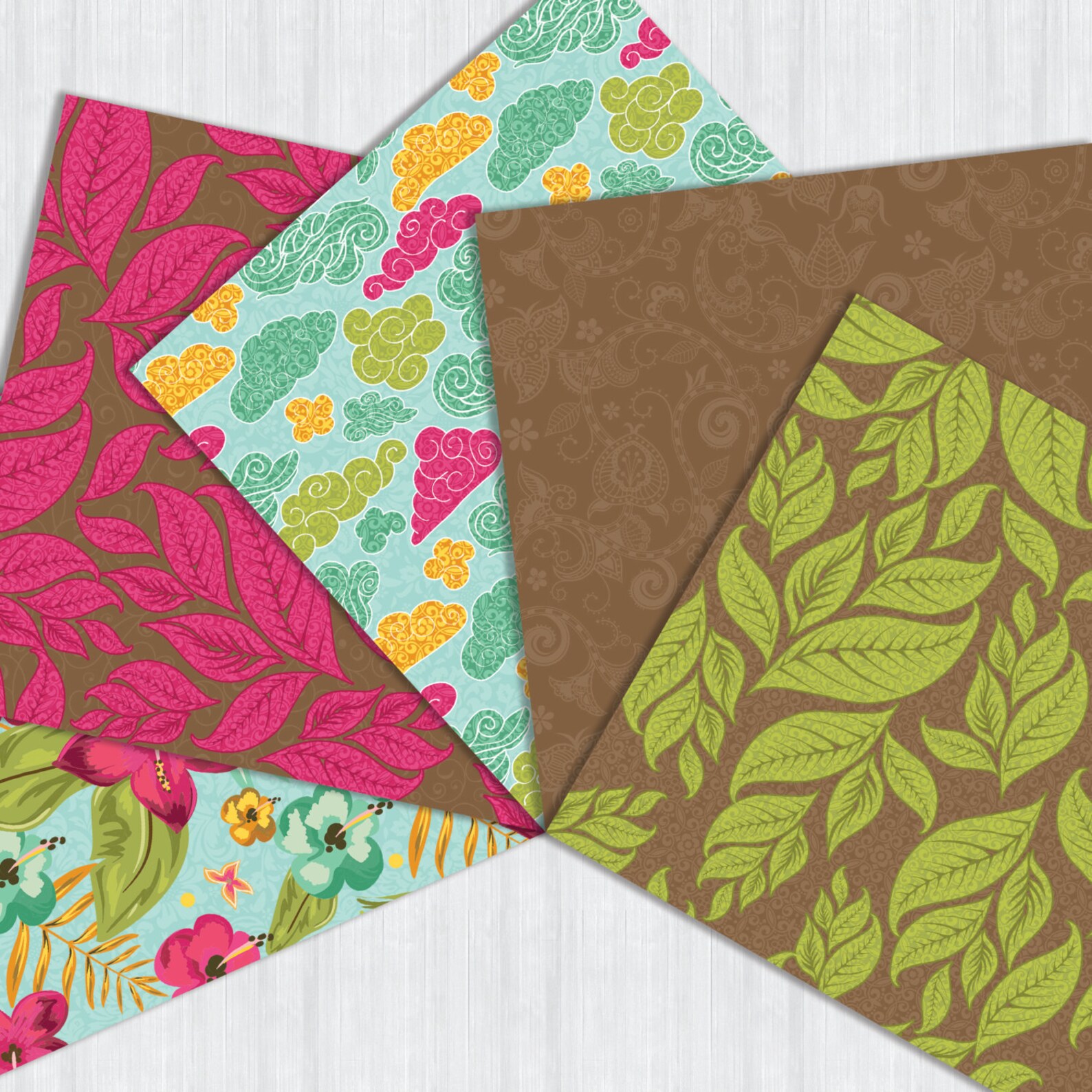 Aloha Digital Paper Pack Instant Download Summer Hawaii Blue - Etsy