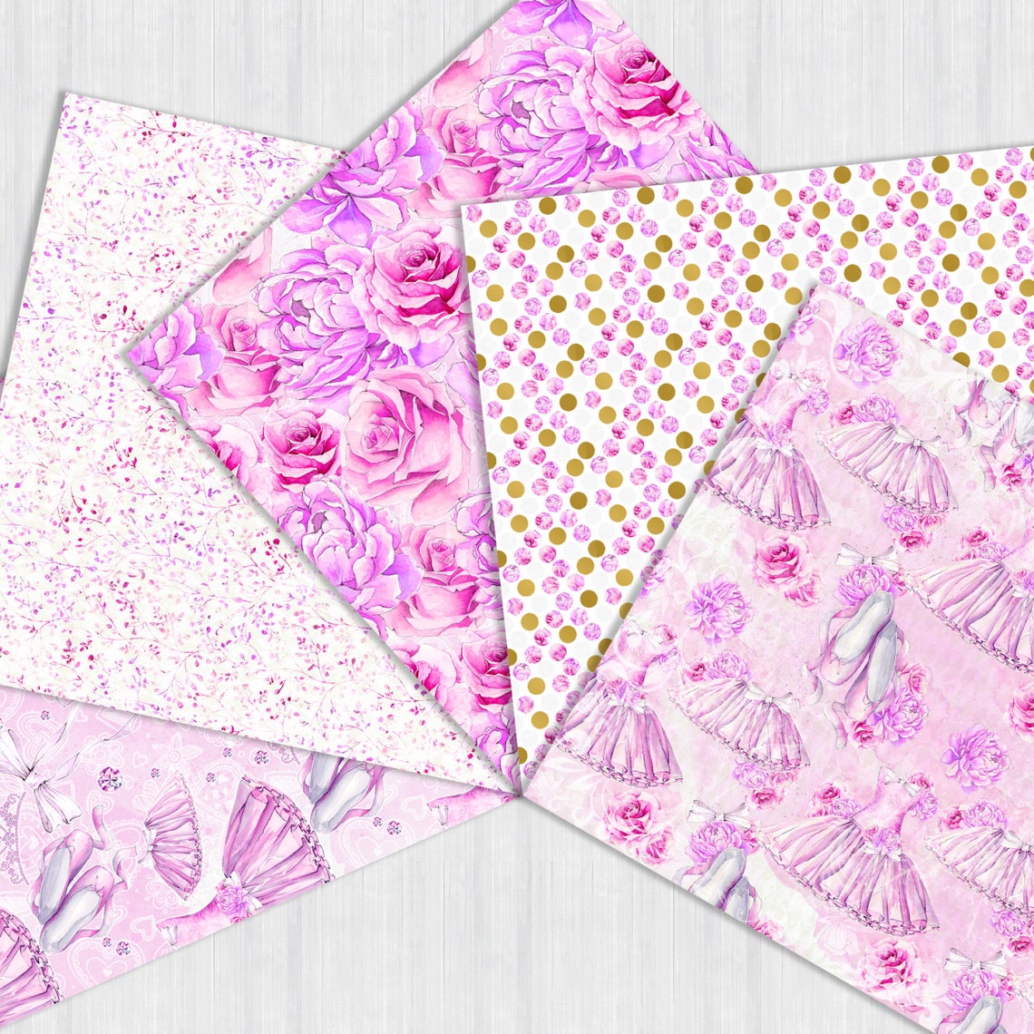 Ballerina Digital Paper Pack Ballet Seamless Patterns - Etsy