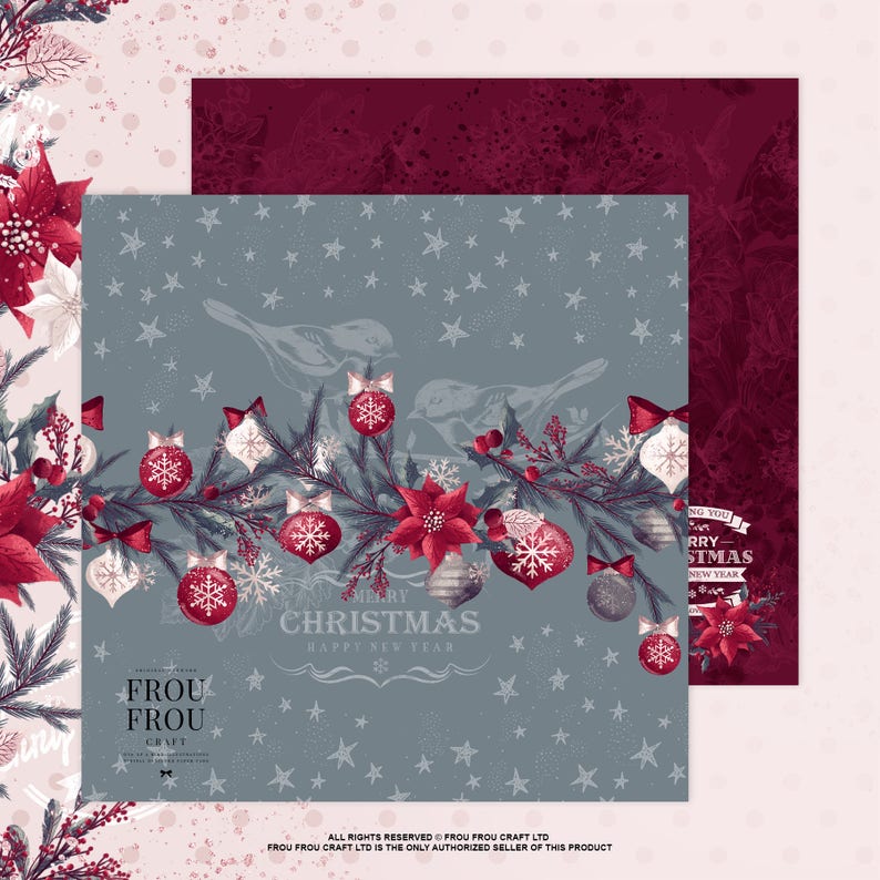 Christmas Paper Pack Winter Digital Paper Pack New Year - Etsy