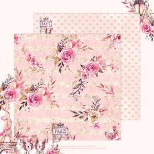 Paris Paper Pack Valentine Love Planner Stickers Cute Puppy Designer ...