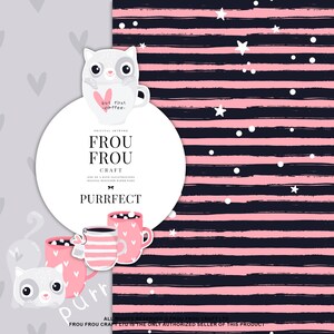 Cute Kitten Digital Paper Pack, Cat Paper Pack, Pastel Nursery Pink ...