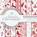 Red Christmas Digital Paper Pack Instant Download White Grey | Etsy