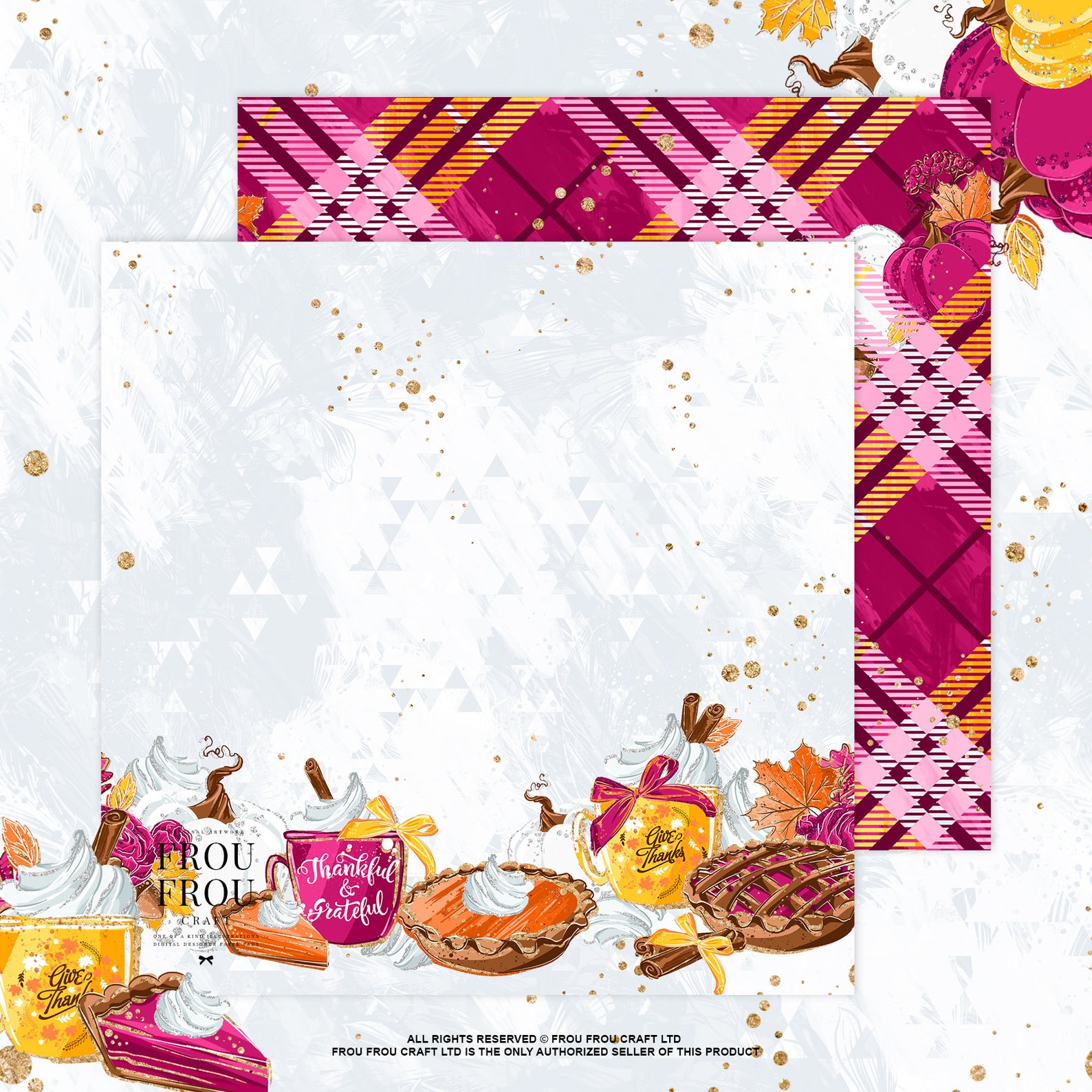 Thanksgiving Paper Pack, Pumpkin Digital Paper Pack, Pumpkin Pie Fabric ...