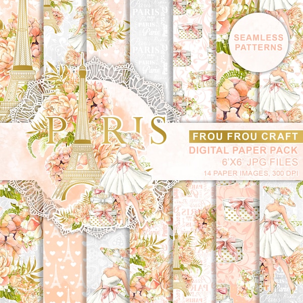 Floral Digital Paper - Etsy