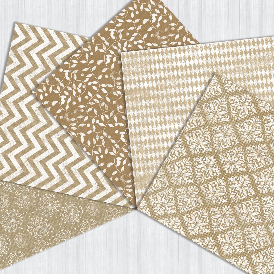 Kraft Paper Digital Paper Pack Instant Download Craft Brown Old Texture ...