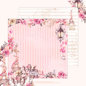 Paris Paper Pack Valentine Love Planner Stickers Cute Puppy Designer ...