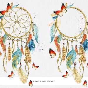 Dreamcatcher Clipart Watercolor Dream Catchers Native America Tribal ...