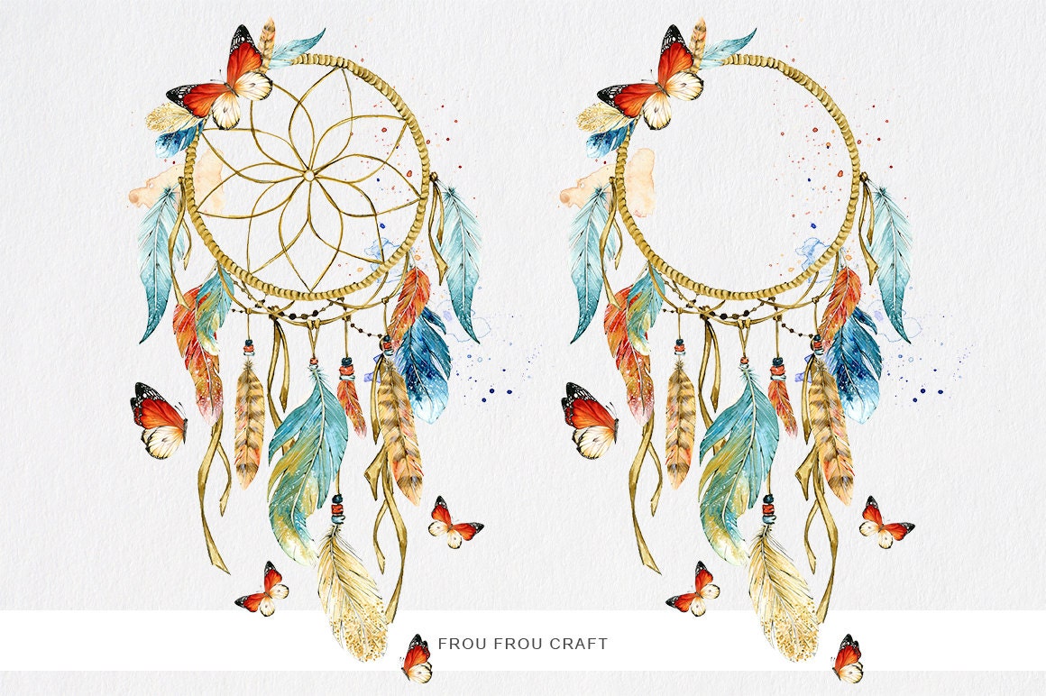 Dreamcatcher Clipart Watercolor Dream Catchers Native America - Etsy ...