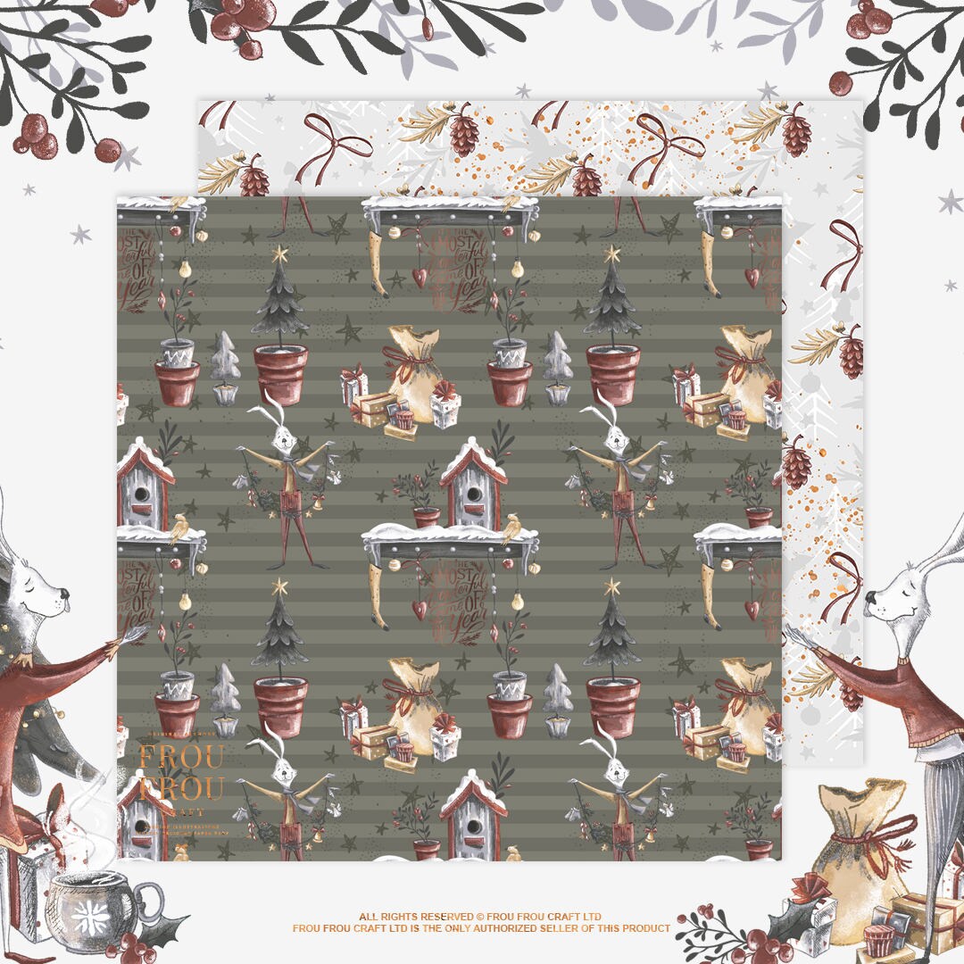 Cute Christmas Paper Pack Retro Xmas Digital Pad New Year | Etsy