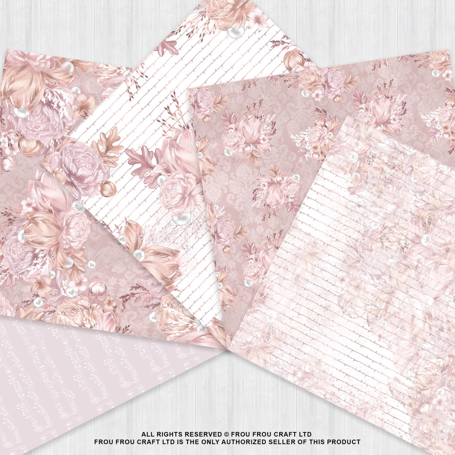 Wedding Paper Pack Bridal Designer Paper Pad Powder Wedding Flowers ...