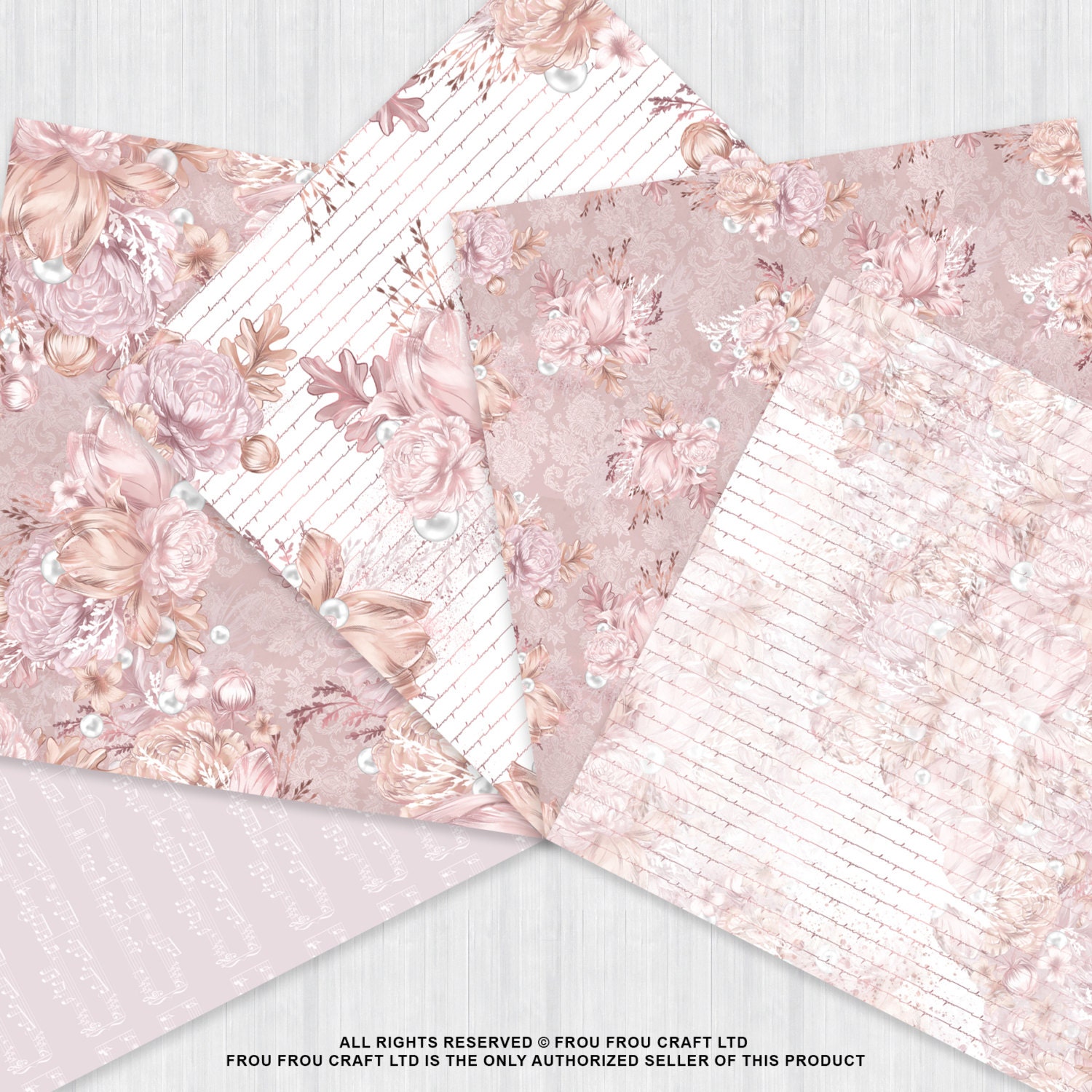 Wedding Paper Pack Bridal Designer Paper Pad Powder Wedding Flowers ...
