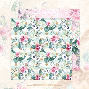 Baby Paper Pack, Angels Digital Designer Paper Pad, Nursery Fabric ...