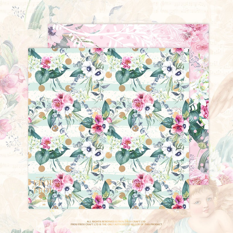 Baby Paper Pack Angels Digital Designer Paper Pad Nursery - Etsy