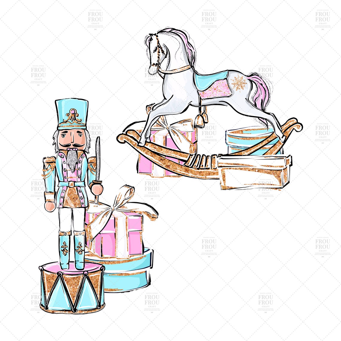 The Nutcracker Clipart, Cute Winter Christmas Clip Art, Fashion ...