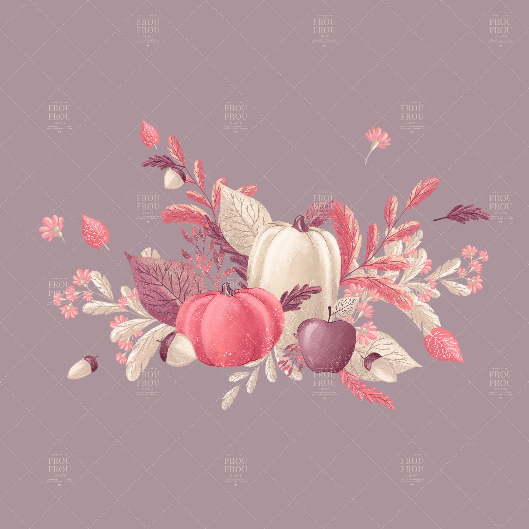 Thanksgiving Clip Art Fall Clipart Pumpkin Spice Illustration | Etsy