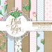 Pink Tulips Watercolor Spring Flowers Digital Paper Pack Instant ...