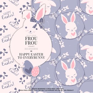 Easter Paper Pack, Spring Digital Patterns, Cute Bunny Fabric Printable ...