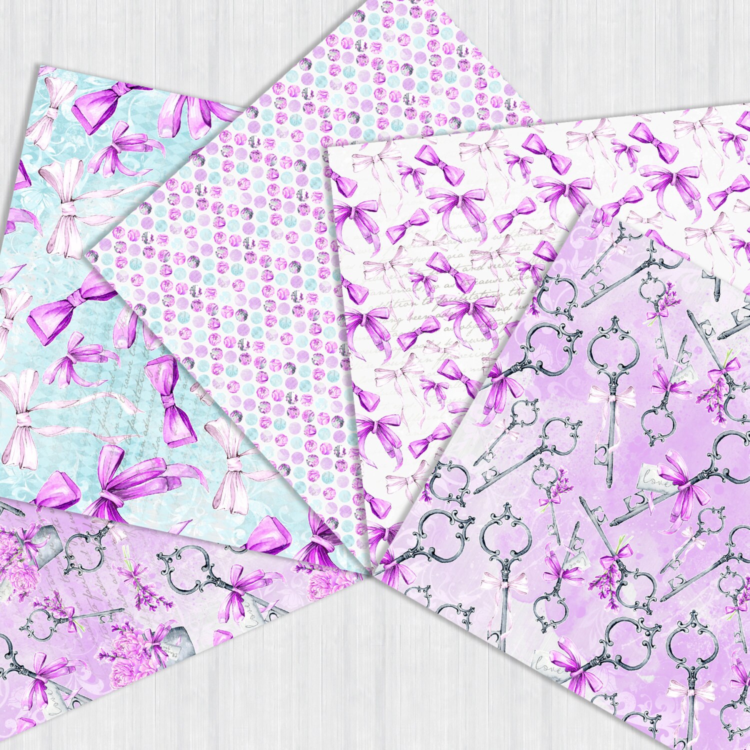 Lavender Digital Paper Pack Provencce Seamless Patterns - Etsy
