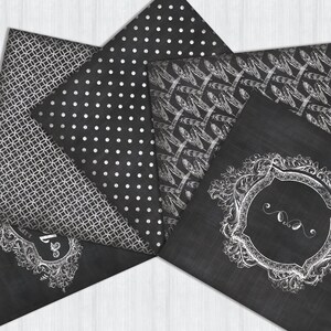 Chalkboard Digital Paper Pack Instant Download Blackboard Chalk Pattern ...