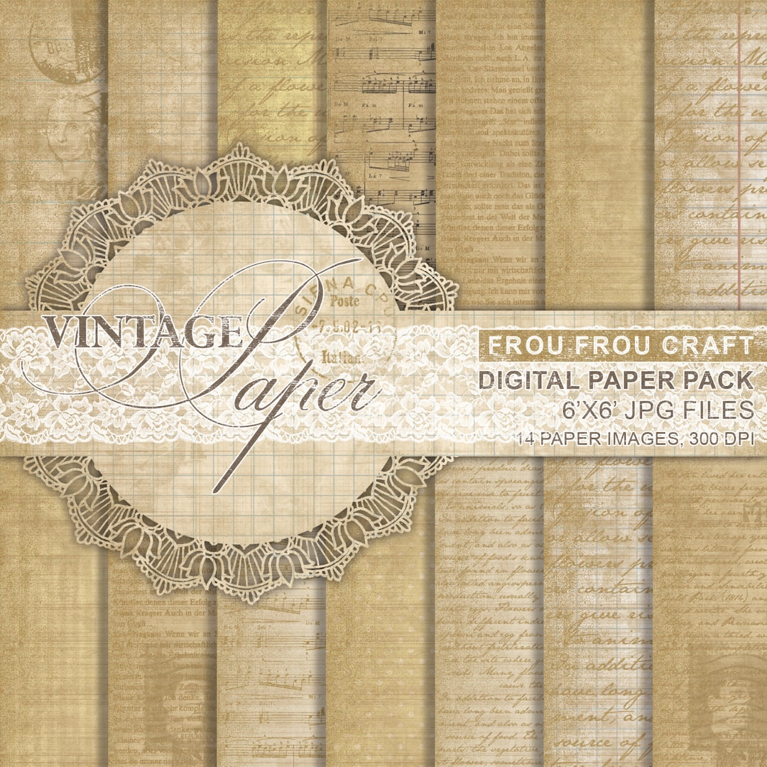 Old Paper Instant Download Vintage Notebook Rustic Notepad Brown ...