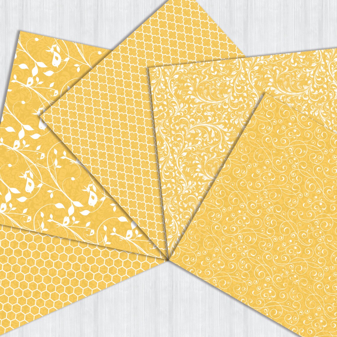 Honey Bee Digital Paper Pack Instant Download Yellow Orange - Etsy