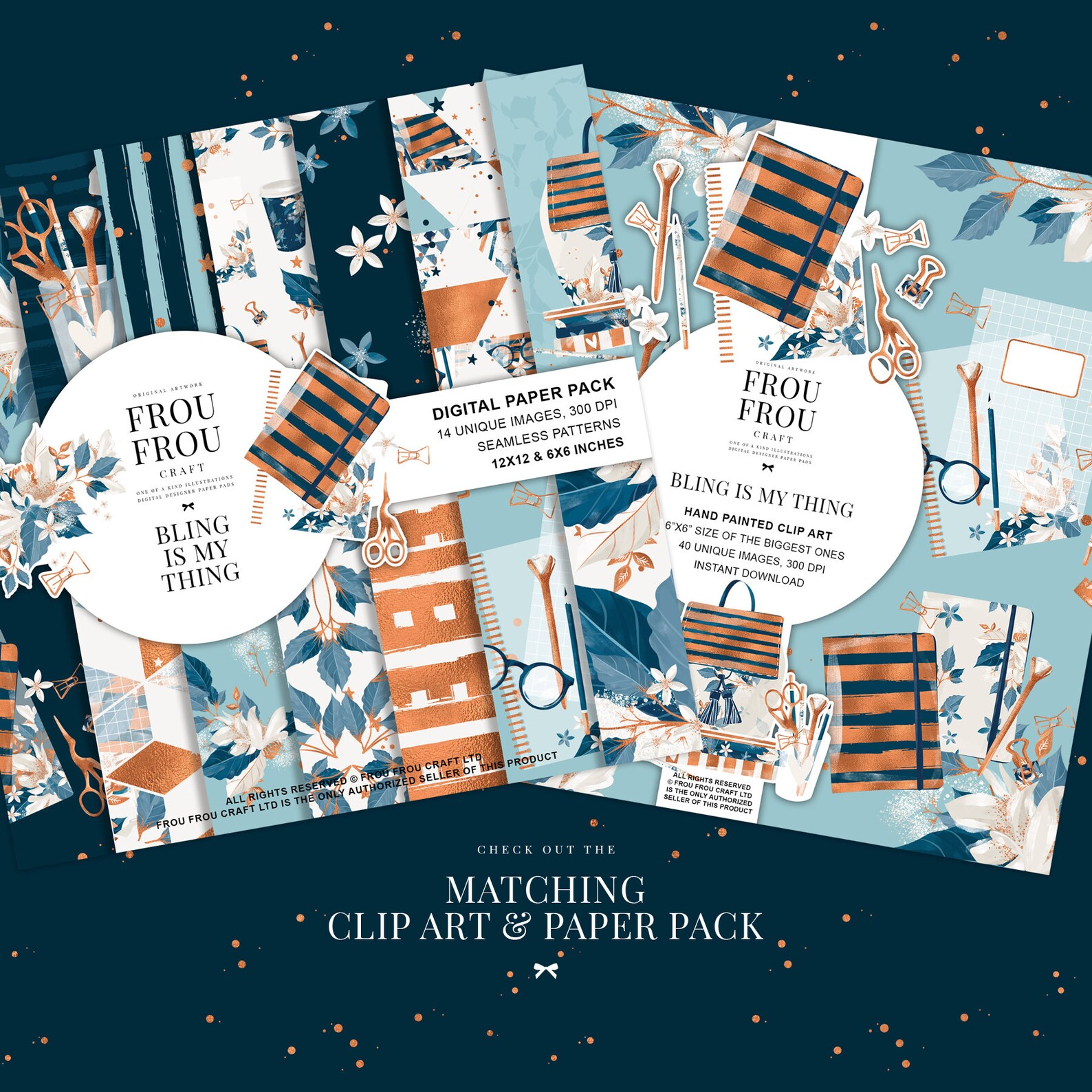 Planner Girl Paper Pack, Back to School Digital Paper Pad, Stationery ...