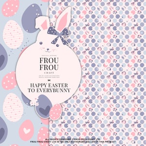 Easter Paper Pack, Spring Digital Patterns, Cute Bunny Fabric Printable ...