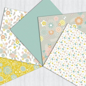 Baby Digital Paper, Printable Paper, Pastel Digital Paper, Soft Colors ...