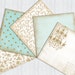 Mint and Gold Digital Paper Pack Instant Download Vintage Retro Glamour ...