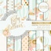 Nursery Scrapbook Pastel Digital Hot Air Balloon Paper Pack Baby Boy ...