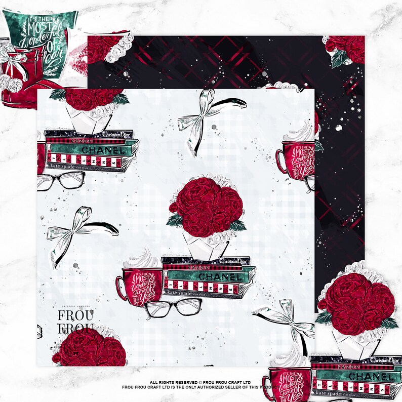 Winter Paper Pack Cute Christmas Paper Pack Cozy Hot | Etsy