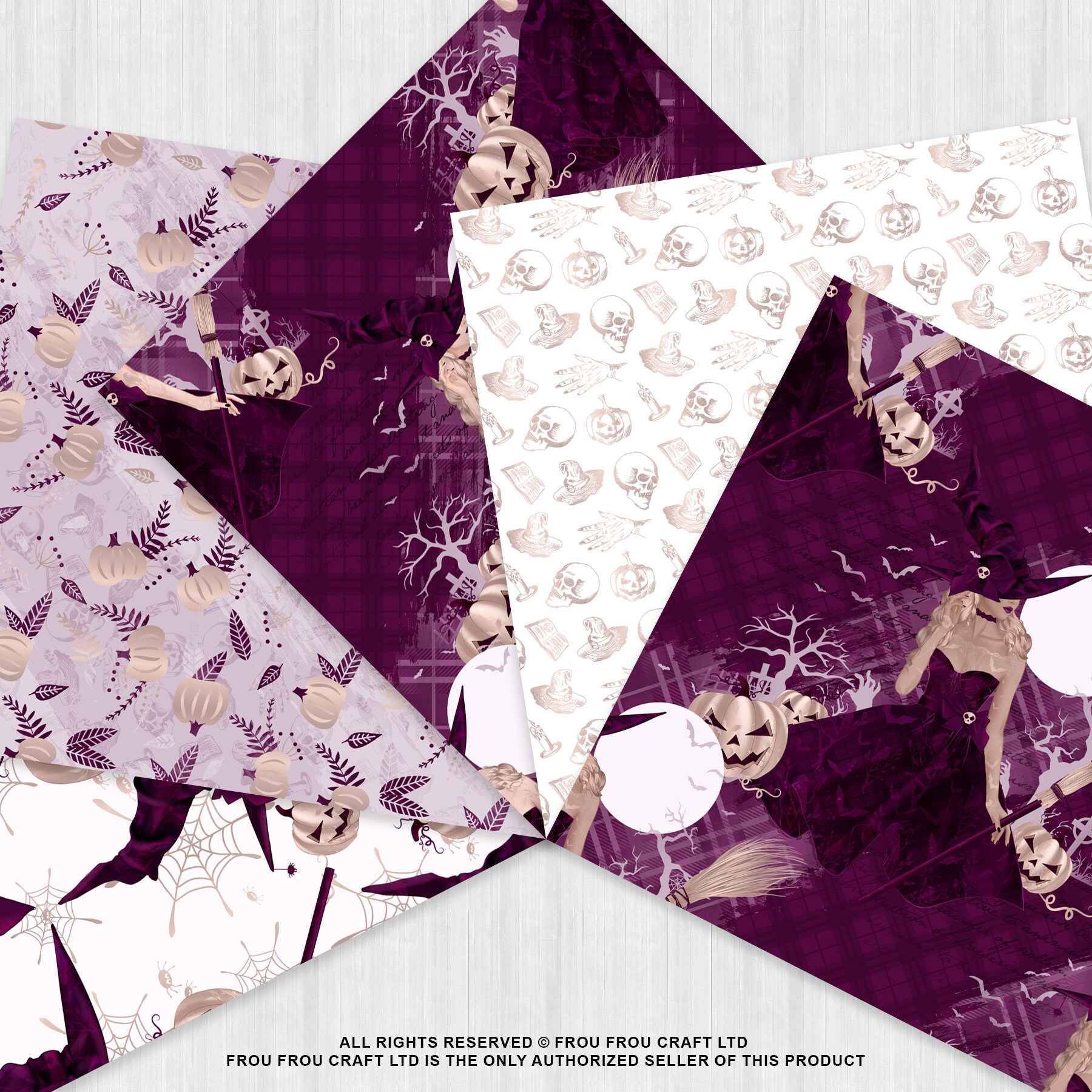 Halloween Paper Pack Witch Digital Paper Pack Fashion Girl - Etsy