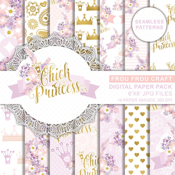 Gold Foil Digital Paper - Etsy