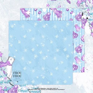 Cute Winter Paper Pack, Teddy Bear Penguin Planner Supplies, Pastel ...