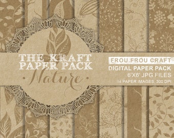 Digital Kraft Paper | Etsy
