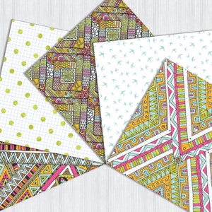 Summer Aztecs Digital Paper Pack Instant Download Gold Glitter Hawaii ...