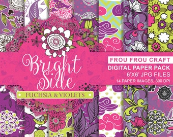 Lime Green Digital Paper Pack Instant Download Bright Colors | Etsy