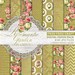 Green Roses Digital Paper Pack Instant Download Shabby Chic Romantic ...