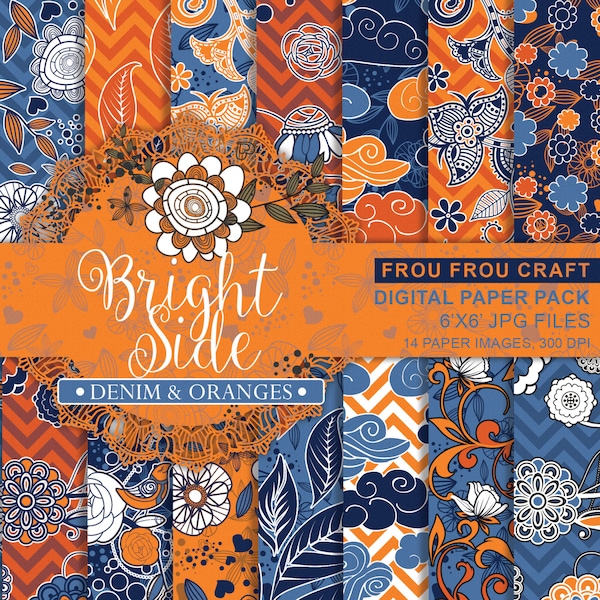 Blue and Orange - Etsy