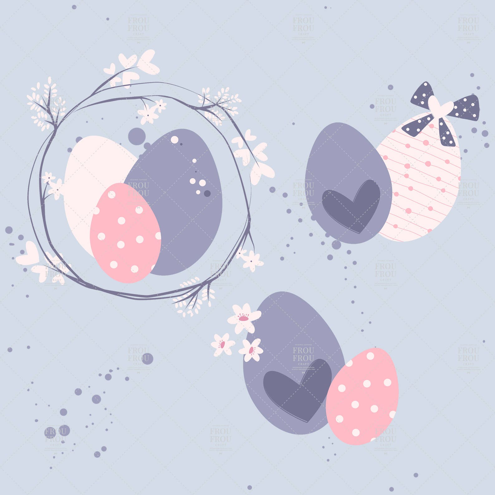 Easter Clipart Spring Clip Art Cute Bunny Decals Nursery - Etsy
