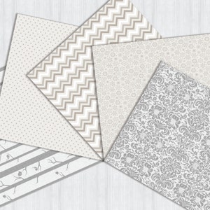 Winter Wedding Digital Paper, Chevron Digital Paper, Silver Wedding ...