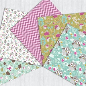 Enchanted Forest Printable Background Paper, Baby Digital Paper ...