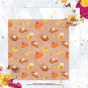 Thanksgiving Paper Pack, Pumpkin Digital Paper Pack, Pumpkin Pie Fabric ...