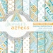 Summer Aztecs Digital Paper Pack Instant Download Gold Glitter Hawaii ...