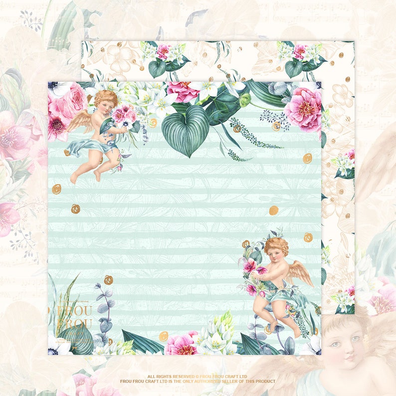 Baby Paper Pack Angels Digital Designer Paper Pad Nursery - Etsy