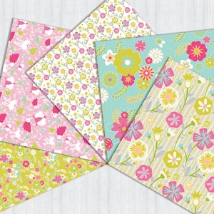 Baby Blue Digital Scrapbook Paper, Cute Printable Nursery Paper Pack ...