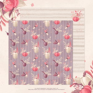 Thanksgiving Paper Pack Fall Digital Paper Pack Pumpkin Spice Planner ...